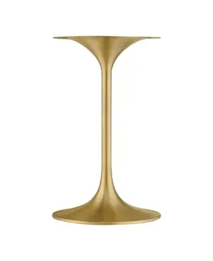 MODWAY Lippa Round Artificial Marble Side Table - Gold White