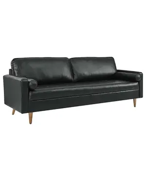 MODWAY Valour 88" Leather Sofa - Black