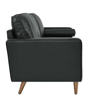 MODWAY Valour 88" Leather Sofa - Black