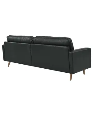 MODWAY Valour 88" Leather Sofa - Black
