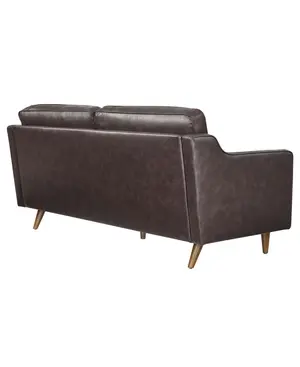 MODWAY Impart Genuine Leather Sofa - Brown