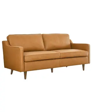 MODWAY Impart Genuine Leather Sofa Tan