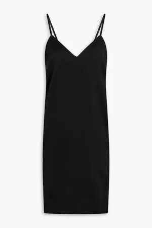 TOTEME Satin-crepe Mini Dress - Black