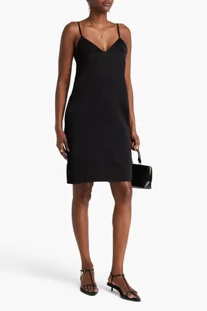 TOTEME Satin-crepe Mini Dress - Black