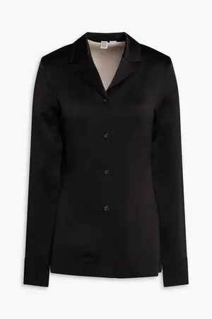 Women's Black Satin Shirts