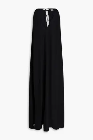 TOTEME Cutout Satin-crepe Maxi Dress - Black