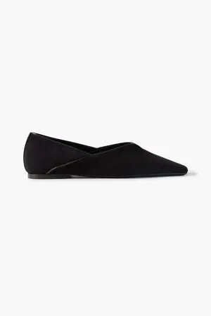TOTEME Suede Flats - Black