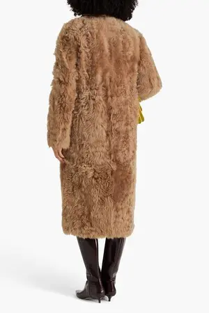 TOTEME Leather-trimmed Shearling Coat