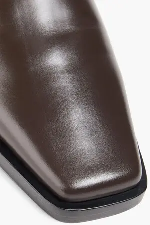 TOTEME Glossed-leather Knee Boots