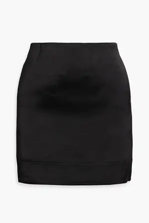 TOTEME Satin-crepe Mini Skirt - Black