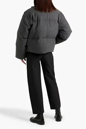 TOTEME Quilted Wool-blend Flannel Jacket - Anthracite