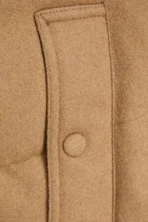 TOTEME Quilted Wool-blend Flannel Jacket - Camel