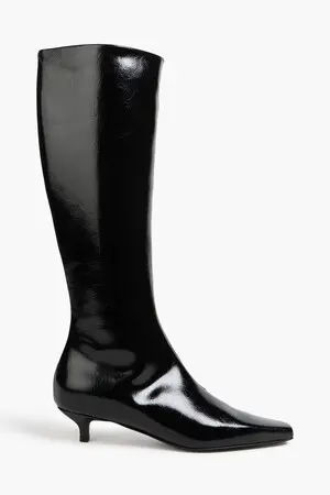 TOTEME Glossed-leather Knee Boots