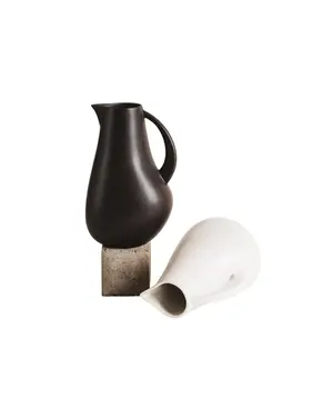 GHARYAN STONEWARE Kuduo Pitcher - Matte White