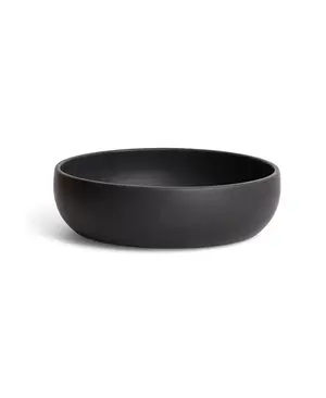 GHARYAN STONEWARE Shallow Serving Bowl - Matte Black