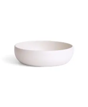GHARYAN STONEWARE Shallow Serving Bowl - Matte White