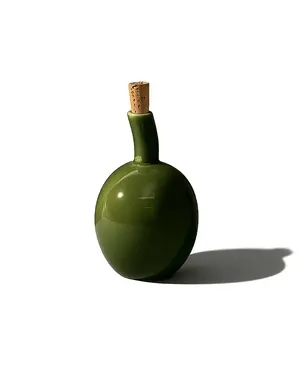 GHARYAN STONEWARE Zitouna Olive Oil Dispenser - Shiny Green