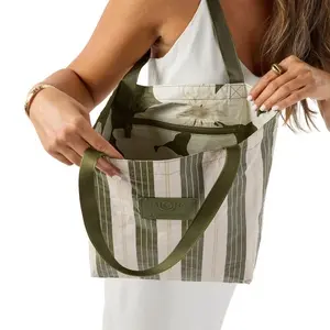 ALOHA COLLECTION Market Stripe Reversible Tote Bag