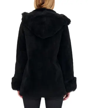 Gorski Sheared Shearling Lamb Parka - Black