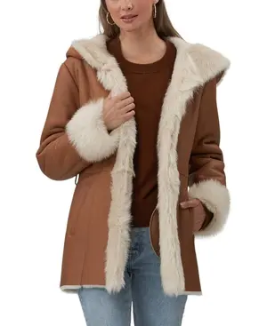 Gorski Hooded Shearling Lamb Jacket