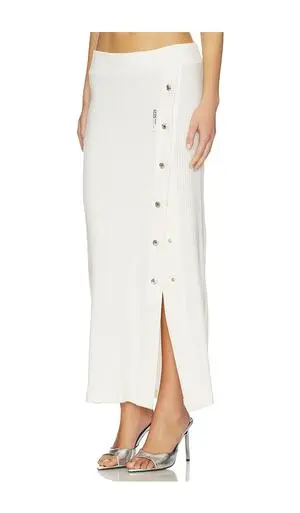 Gcds Ribbed Snap Long Skirt