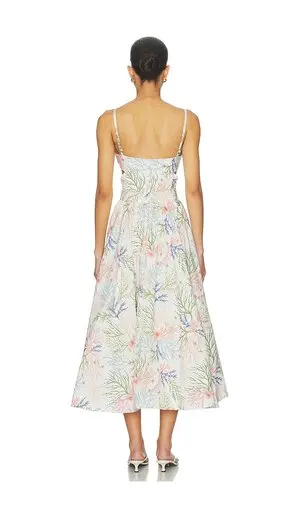 PatBO Seaweed Flutter Midi Dress - Off White