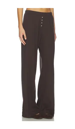 LESET Pointelle Boxer Pant - Choco