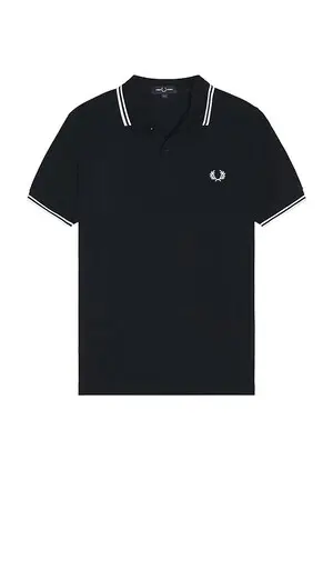 Fred Perry Twin Tipped Shirt In Navy