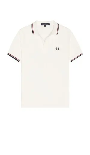 Fred Perry Twin Tipped Shirt In White