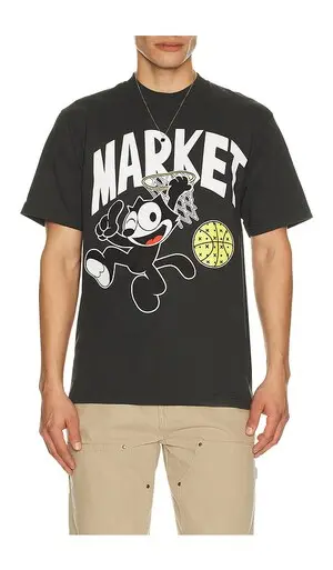 Market Chinatown Black T-shirts For Men