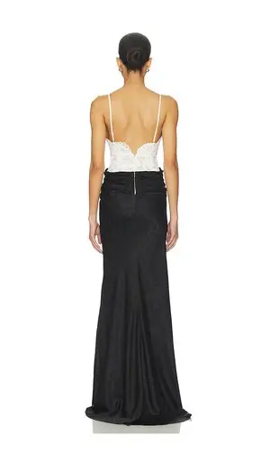 For Love & Lemons Karissa Floral Strappy Maxi Gown