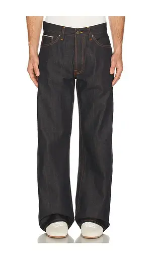 Nudie Jeans Contrast Stitching Bottoms For Men