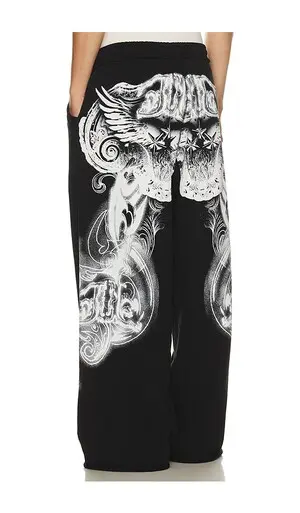 JADED LONDON Gothic Printed Joggers - Black