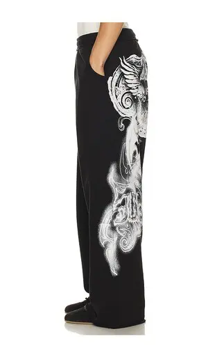 JADED LONDON Gothic Printed Joggers - Black