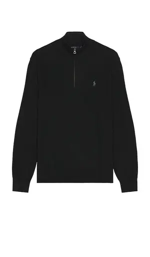 Polo Ralph Lauren Mesh-knit Cotton Quarter-zip Sweater