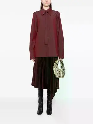 JIL SANDER Tie Poplin Shirt