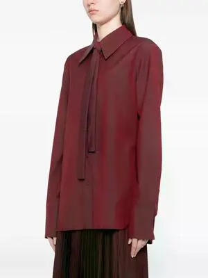 JIL SANDER Tie Poplin Shirt