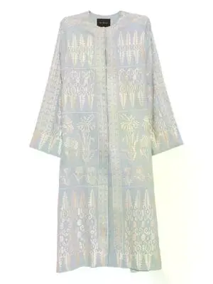 Biyan Pattern-embroidered Linen Dress