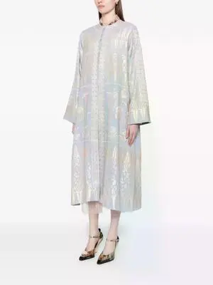 Biyan Pattern-embroidered Linen Dress