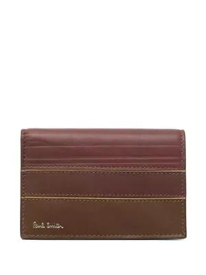 Paul Smith Striped Leather Wallet - Brown