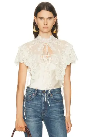 Chloé Lace Top - Pristine White