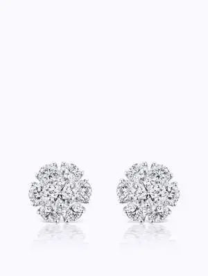 BRIONY RAYMOND Posey Diamond Earrings - 18 Karat White Gold
