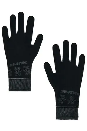 SKIMS Ski First Layers Glove Set - Obsidian Winter Fairisle