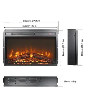 FLYNAMA 26 Inch Electric Fireplace Insert