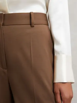 REISS Solene Wool-blend Wide-leg Suit Trousers