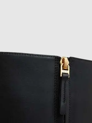 REISS Bianca Leather Knee-high Boots - Black