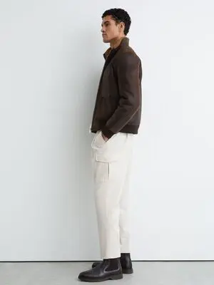 REISS Monroe Fine-corduroy Cargo Trousers