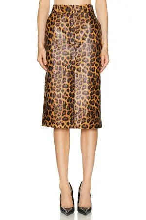 AEXAE Leather Maxi Skirt