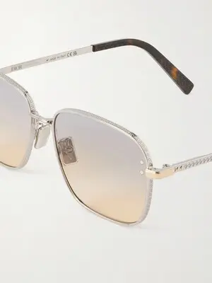 Dior Cd Diamond S4u Sunglasses - Silver