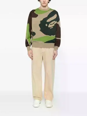 A BATHING APE Camouflage-print Jumper